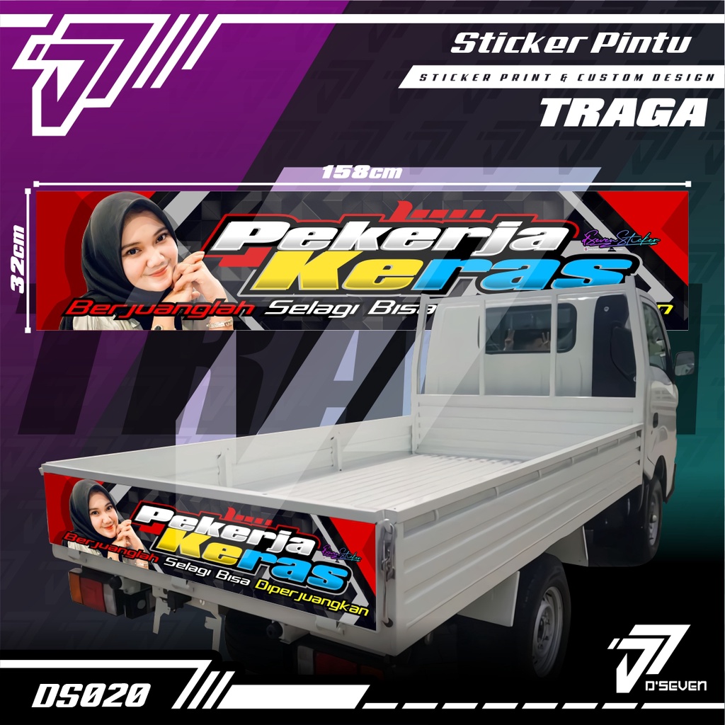 Jual Stiker Decal Pintu Bak Belakang Pick Up ISUZU TRAGA Custom Keren ...