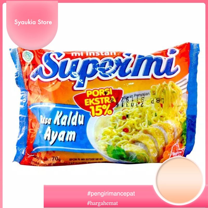 Jual 7 Bungkus - MIE INSTANT SUPERMIE SUPERMI 60GR KALDU AYAM Depot ...