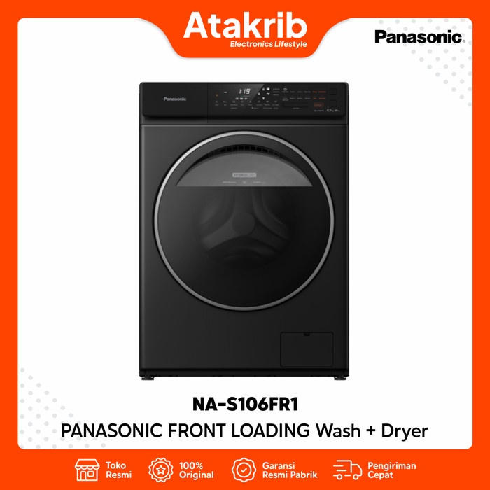 Jual PANASONIC FRONT LOADING NA-S106FR1 Wash + Dryer 10/6 Kg | Shopee ...