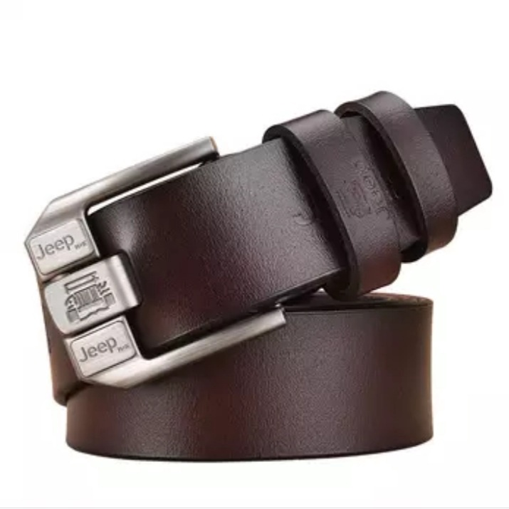 Jual (new)gesper kulit ikat pinggang pria jeep zero gesper pria mens ...