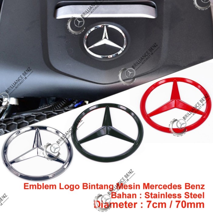 Jual EMBLEM LOGO ENGINE MERCEDES BENZ 70MM LOGO BINTANG MESIN ENGINE ...