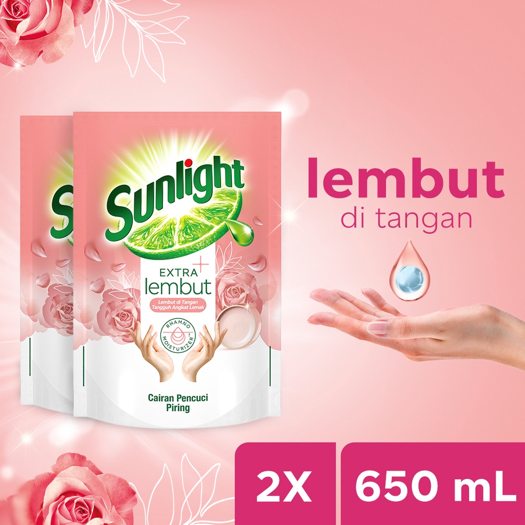 Jual Sunlight Extra Lembut Sabun Cuci Piring 650ml Twinpack | Shopee Indonesia