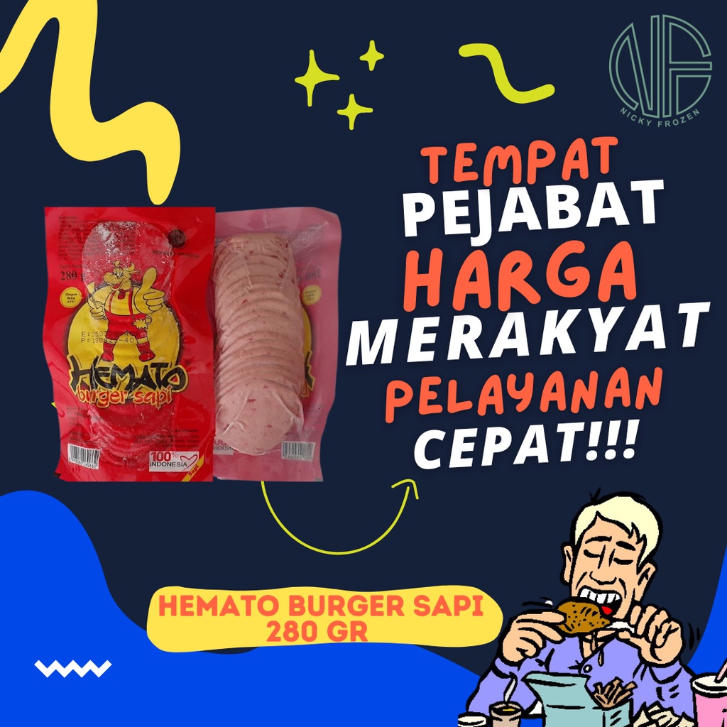 Jual HEMATO BURGER SAPI 280 GR | Shopee Indonesia