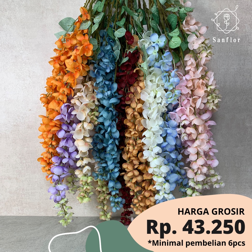 Jual BUNGA CASSIA FISTULA / LOCUST WISTERIA FLOWER ARTIFICIAL BAHAN ...