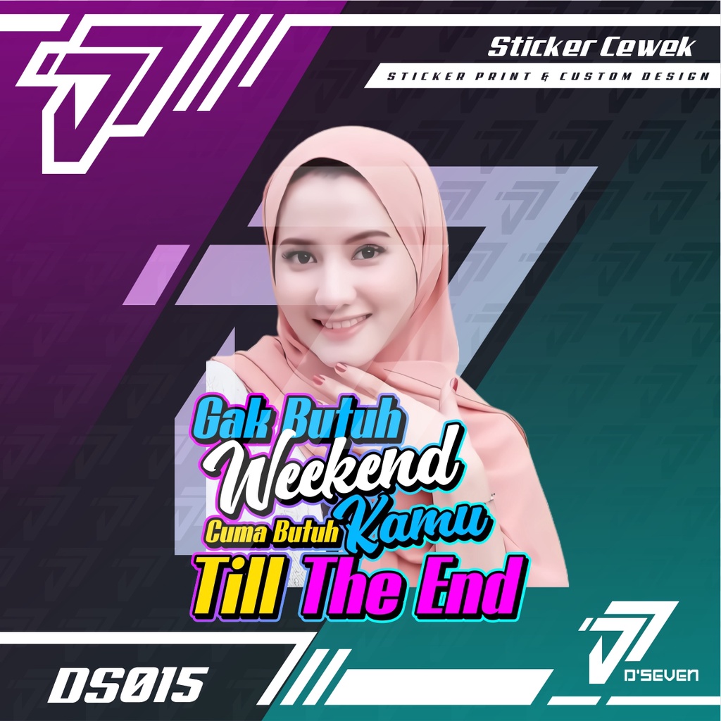 Jual Stiker Foto Cewek Cantik Hijab Vector Custom Bisa Request Foto And Kata Kata Stiker Mobil
