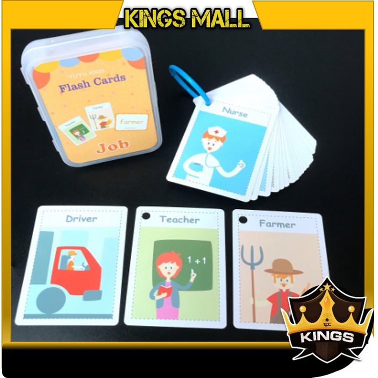 Jual KINGS - 5727 Flash Card Anak Plus Kotak / Flash Card Edukasi Anak ...