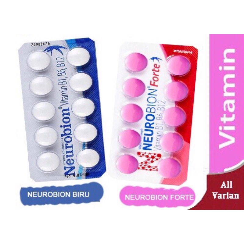 Jual Neurobion Forte (Pink) & Neurobion (Putih) Per Lembar isi 10 Tablet = murah | Shopee Indonesia