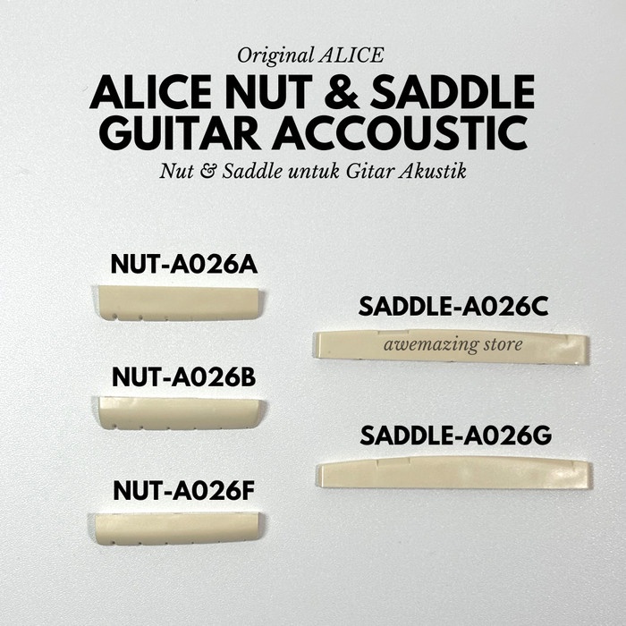 Jual Nut & Saddle Gitar Akustik Acoustic Guitar ABS Plastic Alice ...