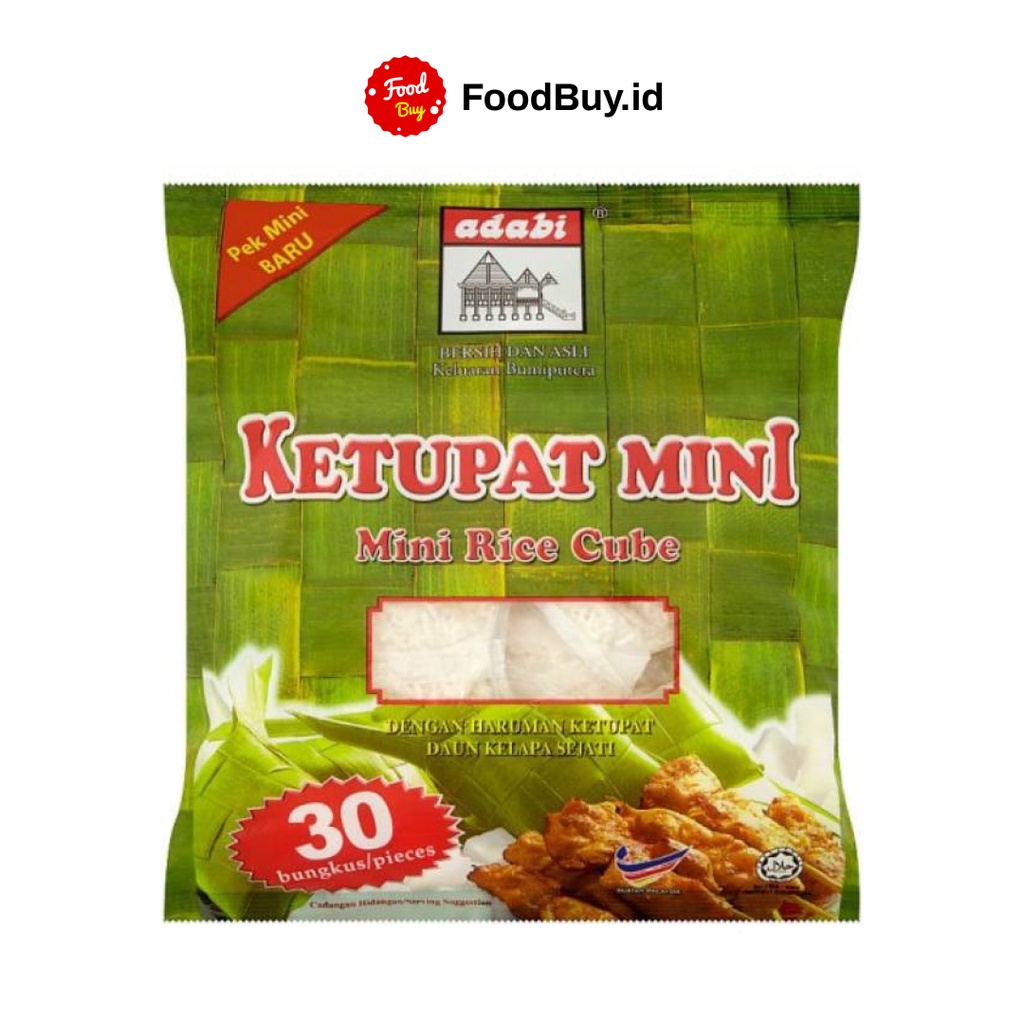 Jual Adabi Ketupat Nasi Mini / Mini Rice Cube ( isi 30 pcs ) 600 gr ...