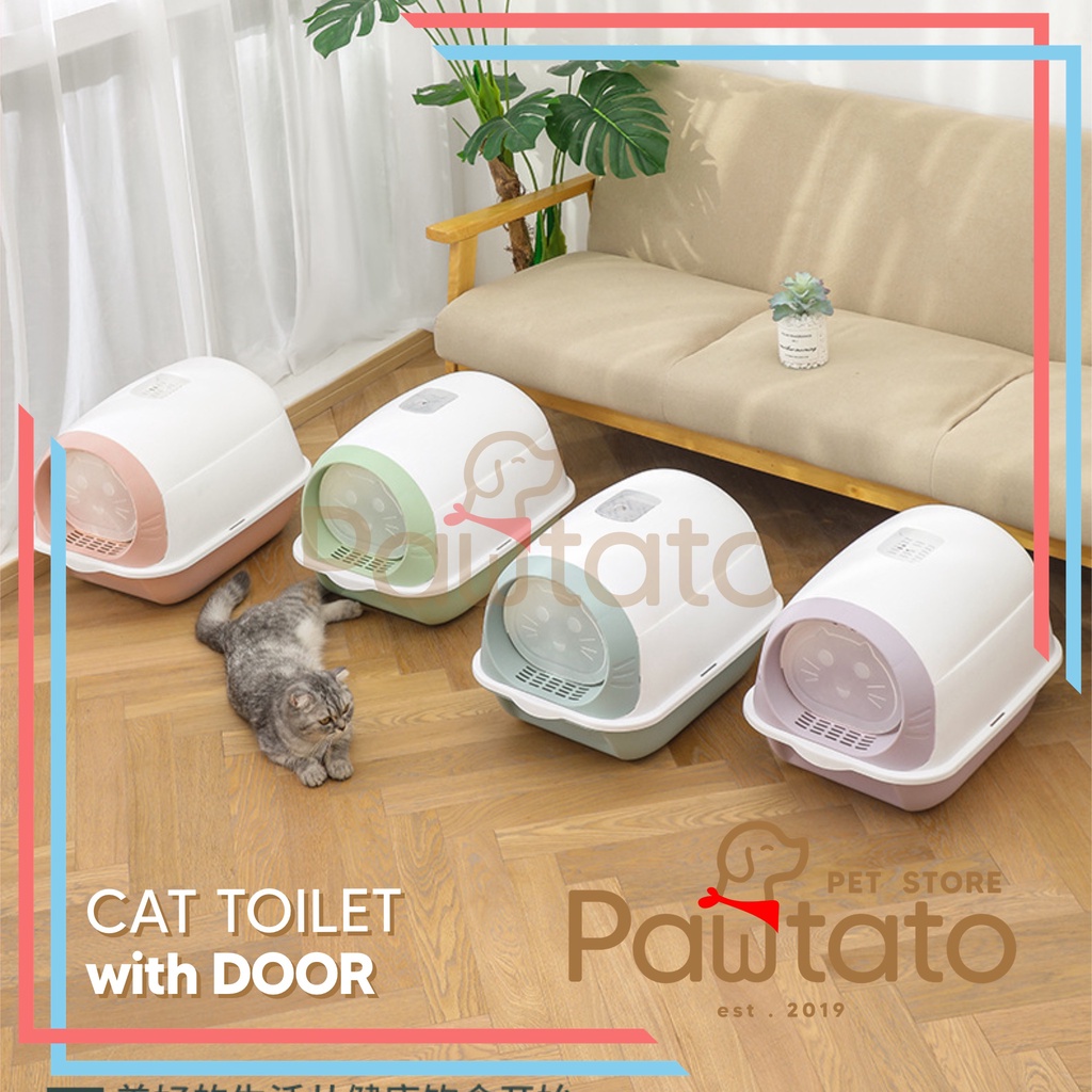 Jual Toilet Kucing Pintu Penutup Kitten Cat Pipis Pup Tempat Pasir Rapi ...