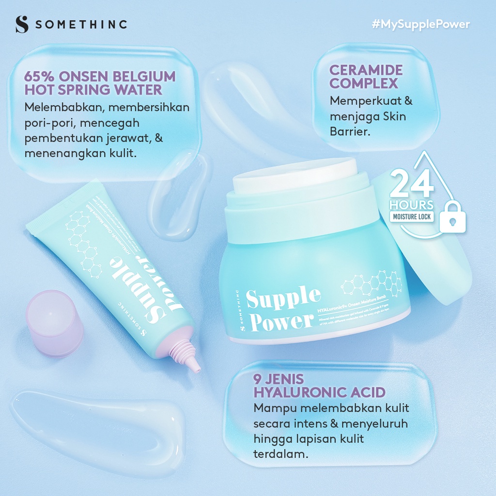 Jual SOMETHINC Supple Power Hyaluronic9+Onsen Moisture Bomb Gel - Krim ...