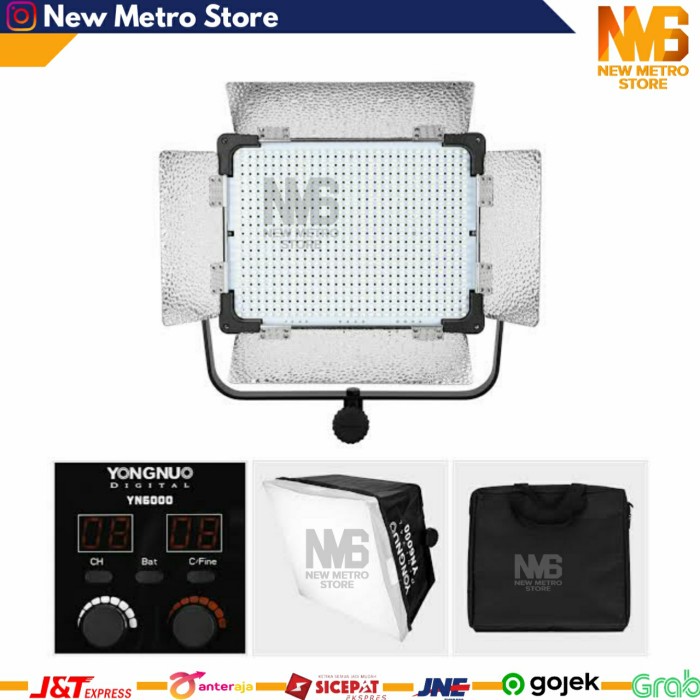 Jual LED YONGNUO YN-6000 YN6000 Bi-Colour LED Panel+Softbox Included ...
