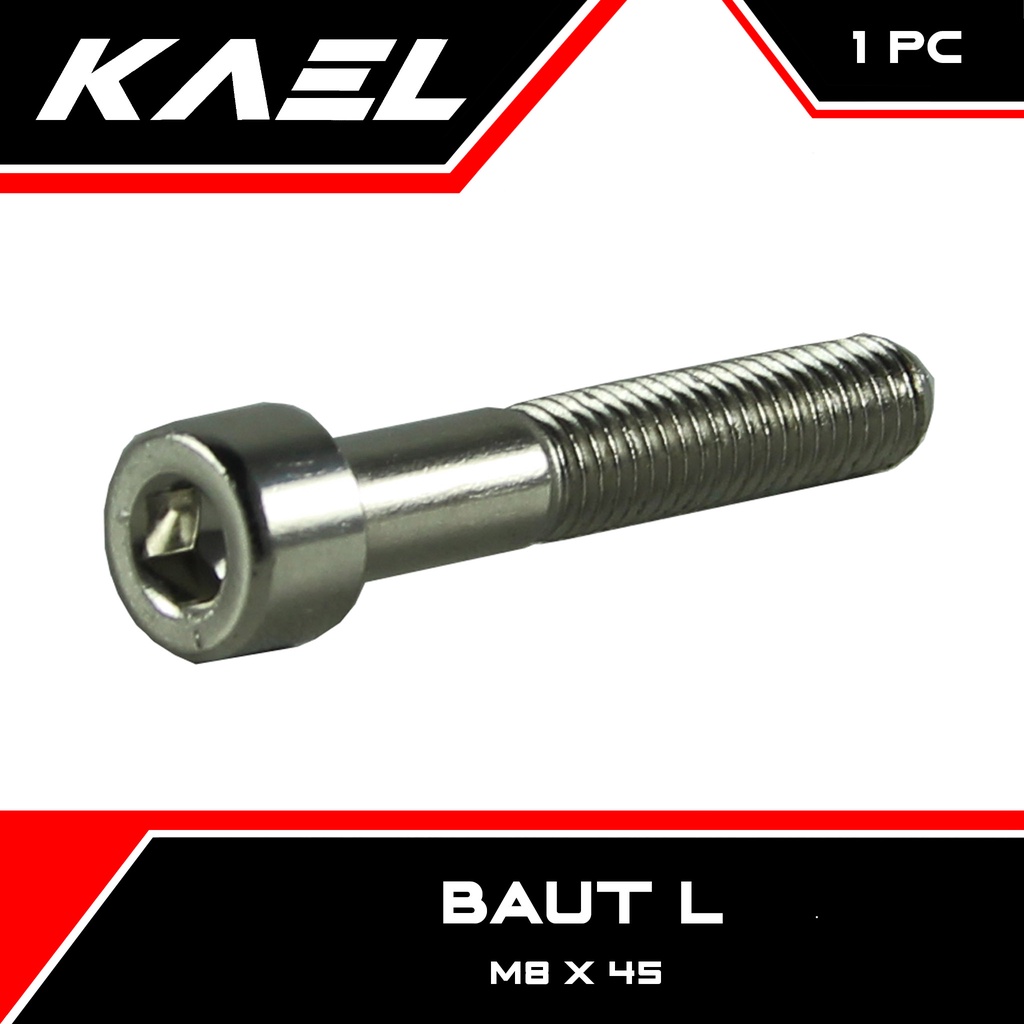 Jual Baut L M8 X 45 Kunci 6 Pitch 1,25 L6 8x45 K6 Baud Bolt | Shopee Indonesia