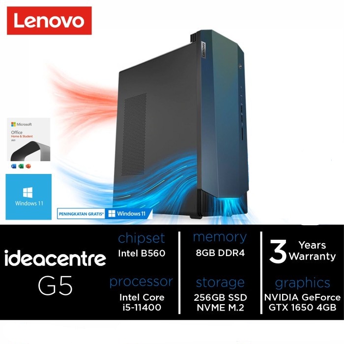 Jual LENOVO IDEACENTRE GAMING 5 14IOB6 - 8YID (CORE I5 8GB 256GB GTX 1650) | Shopee Indonesia