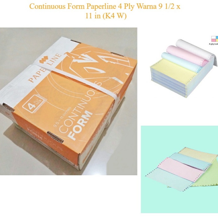 Jual Paperline Continuous Form 4 PLY K4 W - Kertas Kwitansi 4 Lapisan ...