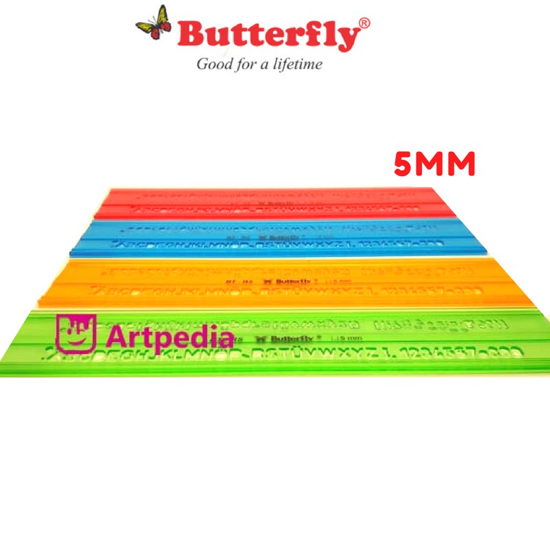 Jual BUTTERFLY PENGGARIS MAL HURUF BT-R5 5mm | Shopee Indonesia