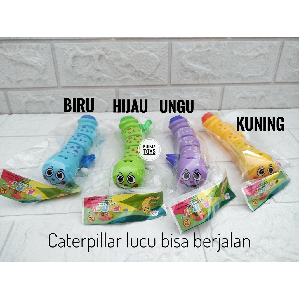 Jual Mainan anak bayi lucu mobil ulat berjalan caterpillar kunci putar ...
