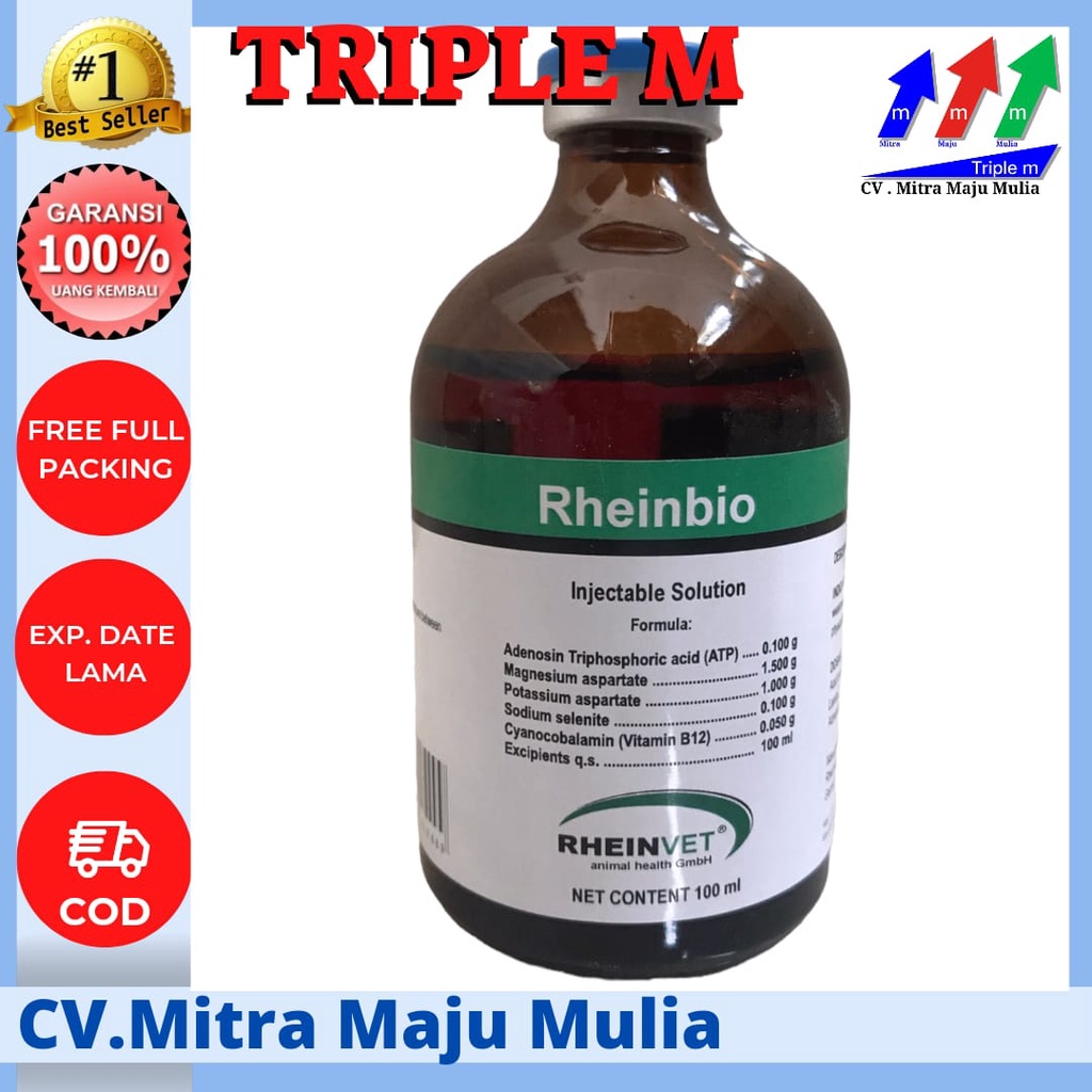 Jual RHEINBIO 100 ML Injeksi ATP - Penguat Otot dan Penambah Stamina ...
