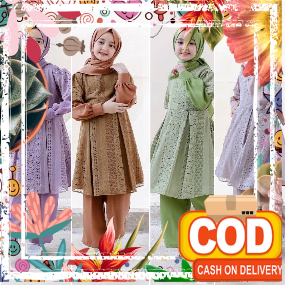 Jual setelan anak perempuan 8 tahun / setelan anak muslimah modren ...