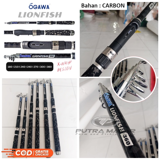 Jual Joran Antena Teleskopik ( Telescopic ) Ogawa Lionfish 180 210 240 ...