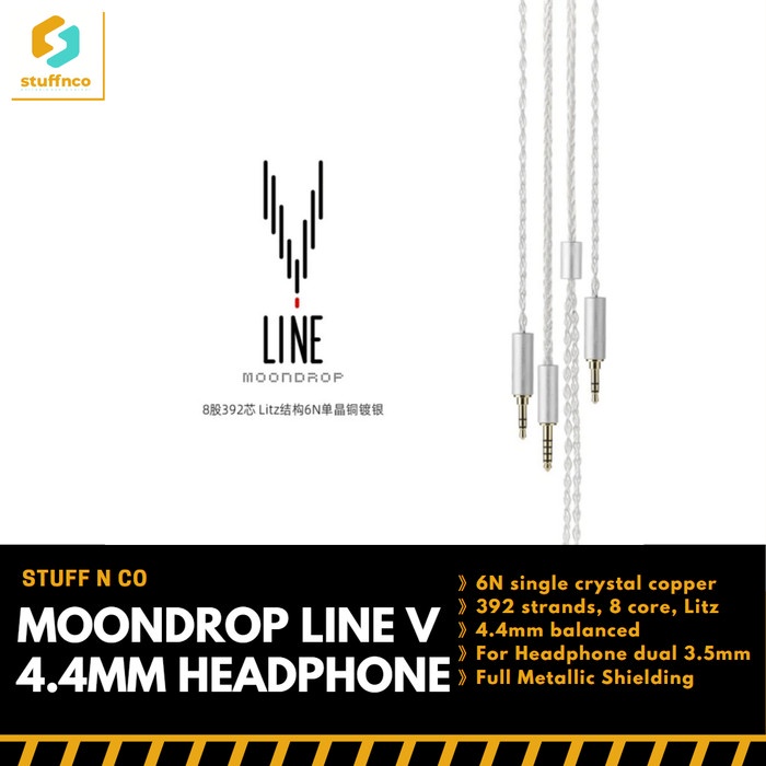 Jual MOONDROP LINE V 6N SCC Litz 4.4mm bal Headphone Upgrade Cable ...