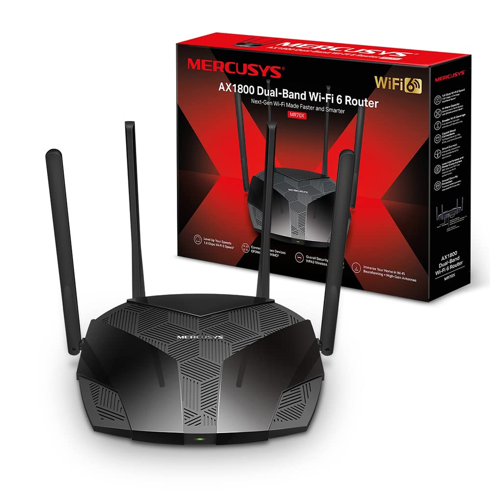Jual Mercusys MR70X AX1800 Dual-Band WiFi 6 Router MR70 X MR 70X M ...