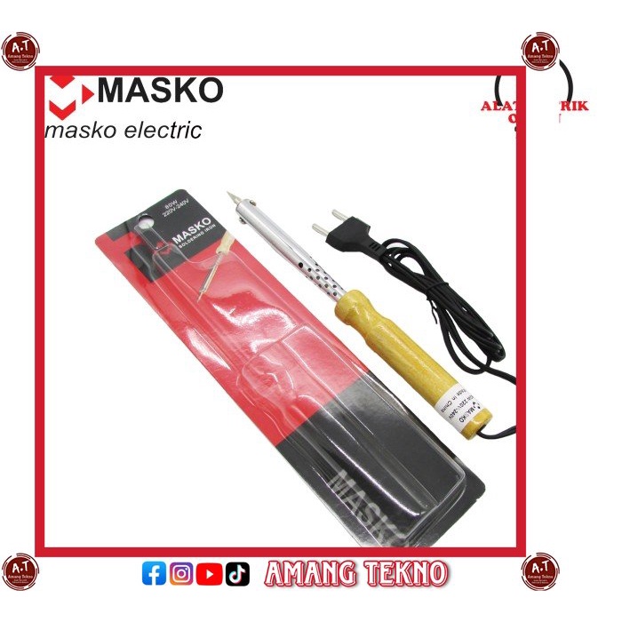 Jual MASKO ALAT SOLDER SOLDERING ALAT PATRI LISTRIK TIMAH 80W 80 W Watt ...