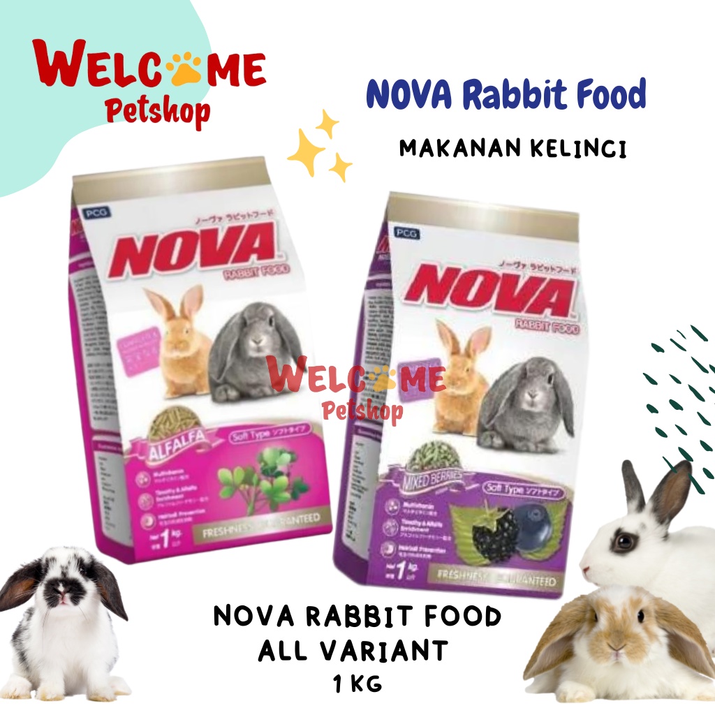 Jual Nova Rabbit Food 1 kg Makanan Kelinci Pakan Bunny Alfalfa Berries ...