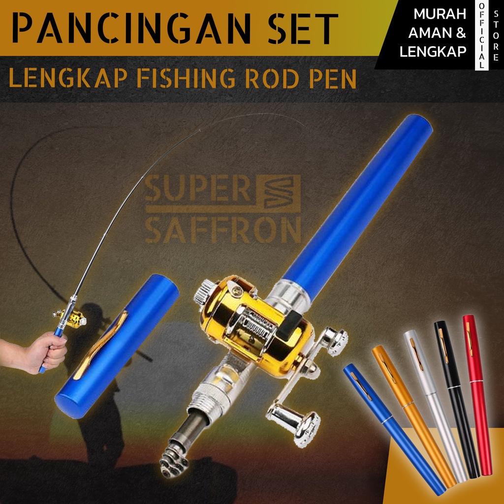 Jual Pancingan Set lengkap 1M Joran Reel Pulpen Portable | Shopee Indonesia