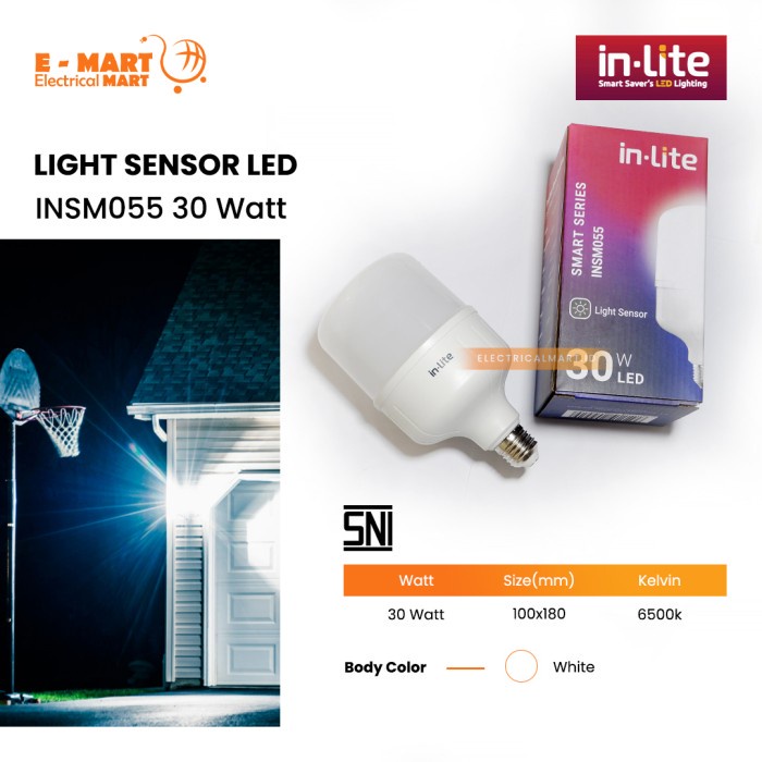 Jual InLite LED Capsule SENSOR Cahaya 30 Watt Lampu 30Watt in-Lite ...