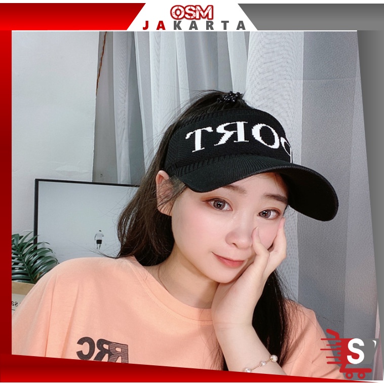 Jual OSM - T5251 Topi Golf Tennis Rajut Katun Elastis / Topi Letter ...