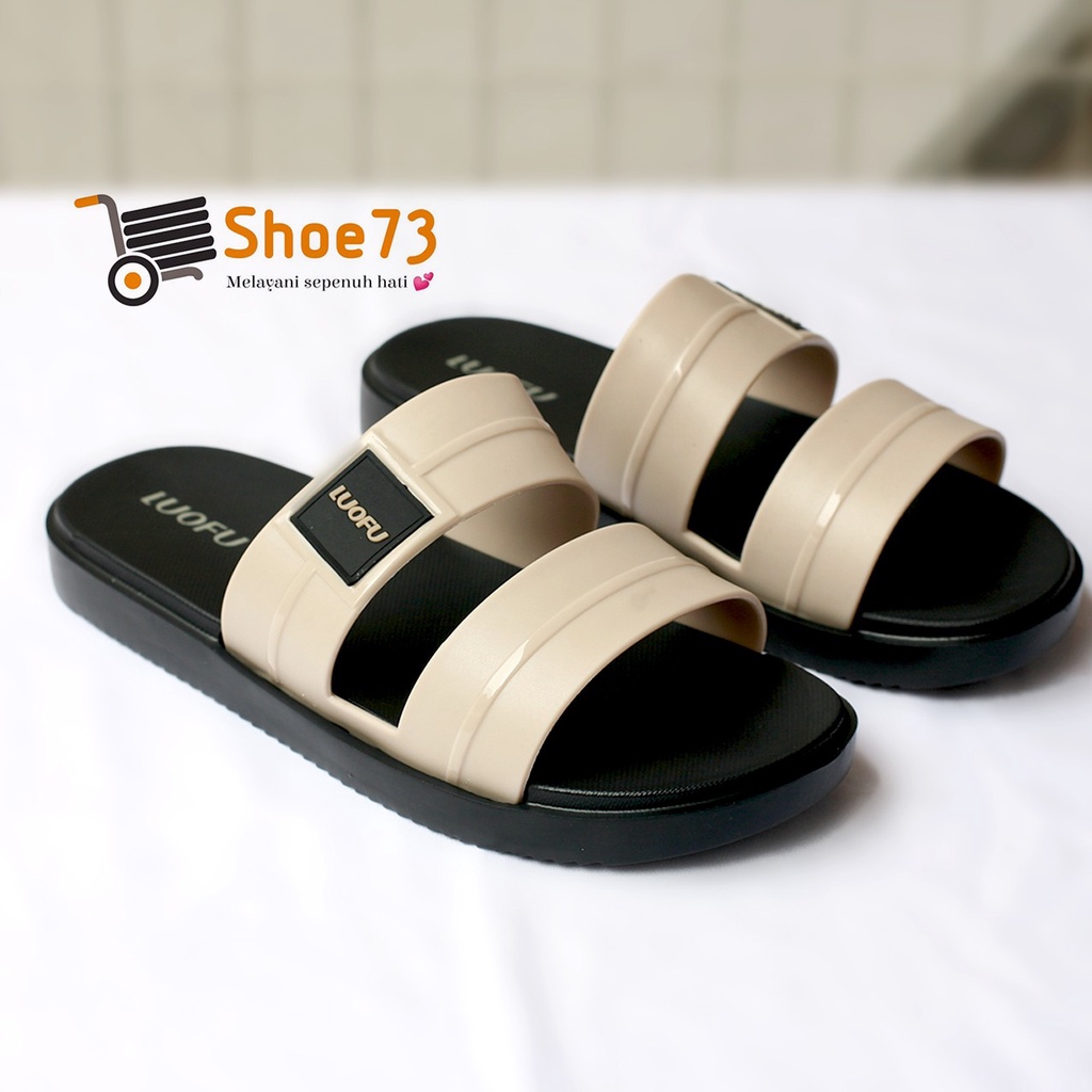 Jual LUOFU E 6208 - SH6W SIZE 40-44 ORIGINAL l Sandal Selop ban 2 jelly ...