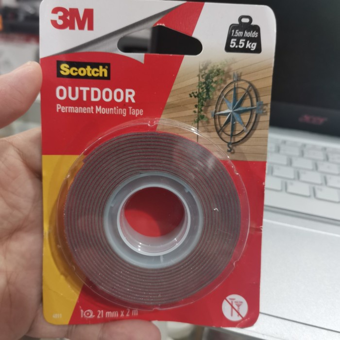 Jual Double tape 3M scotch outdoor permanent mounting tape strong ...