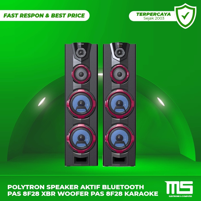 Jual POLYTRON SPEAKER AKTIF BLUETOOTH PAS 8F28 XBR WOOFER PAS 8F28 ...