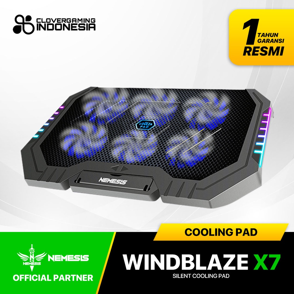 Jual NYK Nemesis X7 X-7 X 7 Windblaze Gaming RGB - Cooling Pad Laptop | Shopee Indonesia