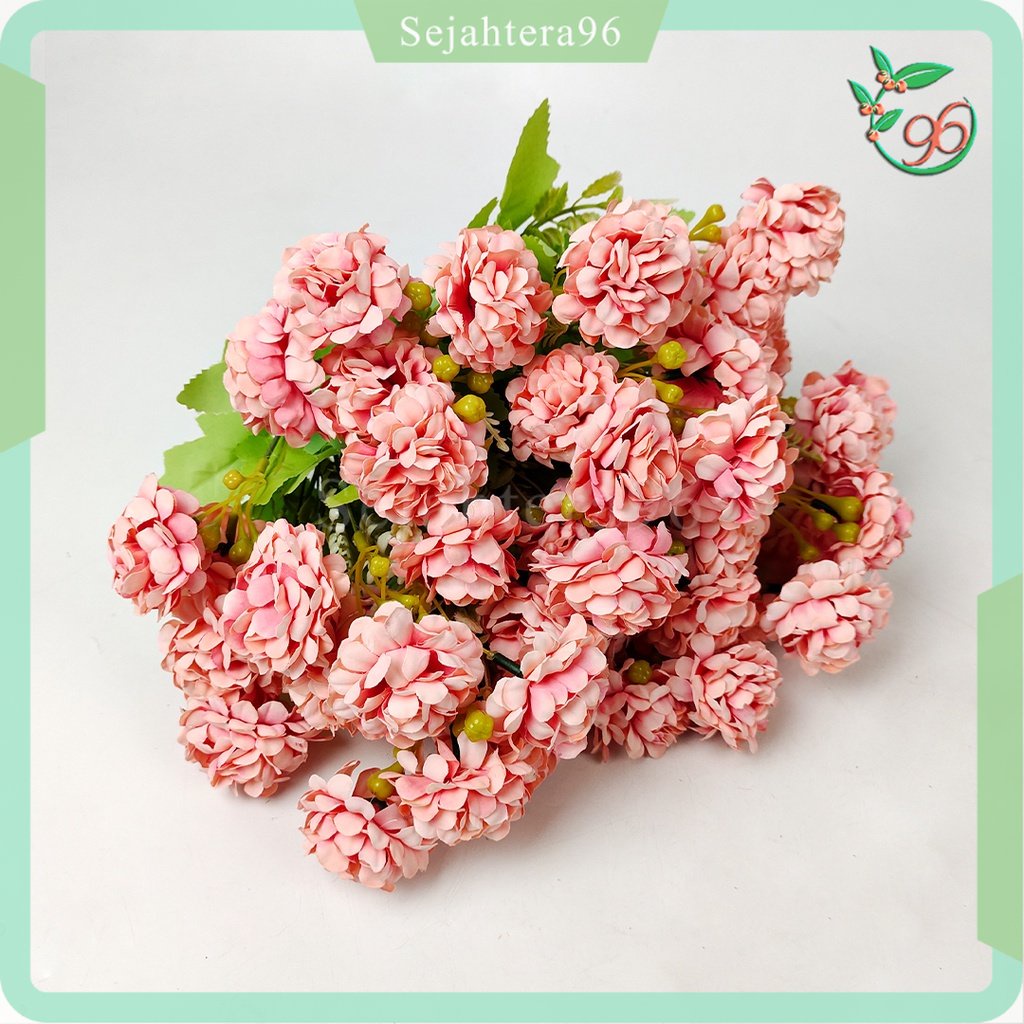 Jual Bunga Pom-Pom Swing Cabang 5 - bunga Imitasi kain artificial untuk ...