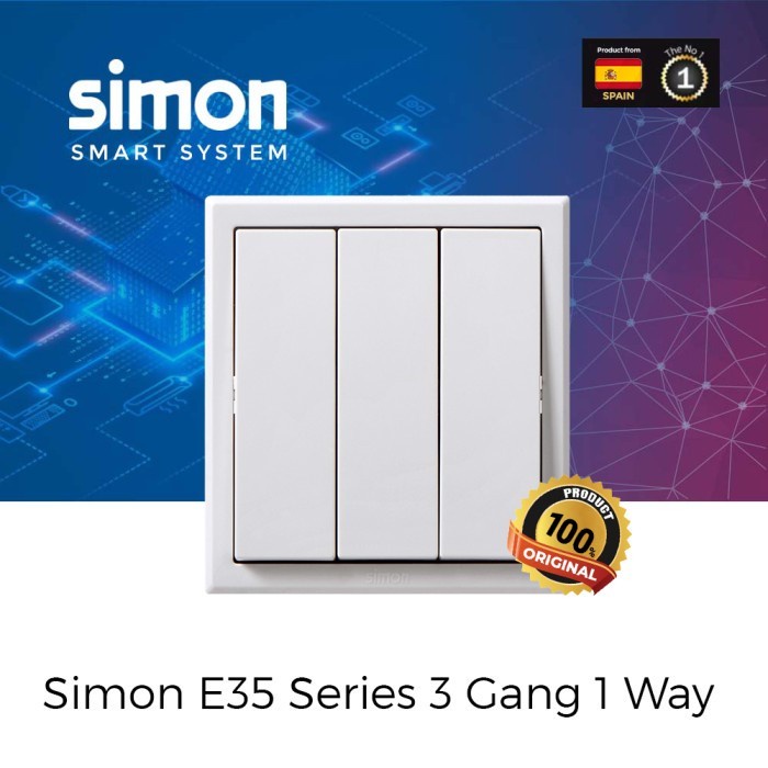 Jual Saklar Simon E35 Series 3 Gang 2 Way Switch | Shopee Indonesia