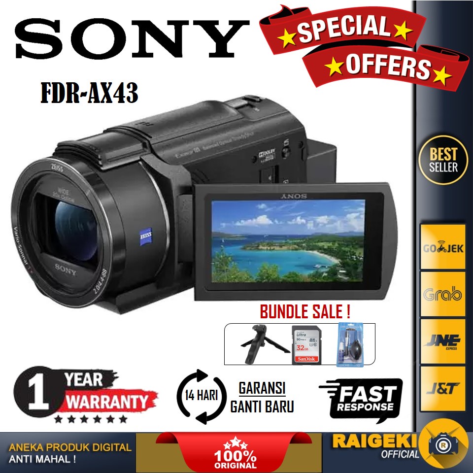 Jual Sony FDR-AX43 UHD 4K Handycam Camcorder - GARANSI RESMI | Shopee ...