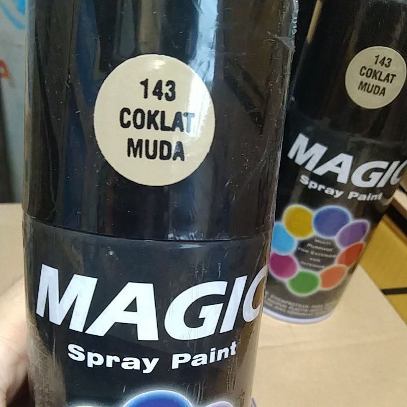 Jual cat semprot pilok pilox magic spray paint magic coklat muda 143 ...