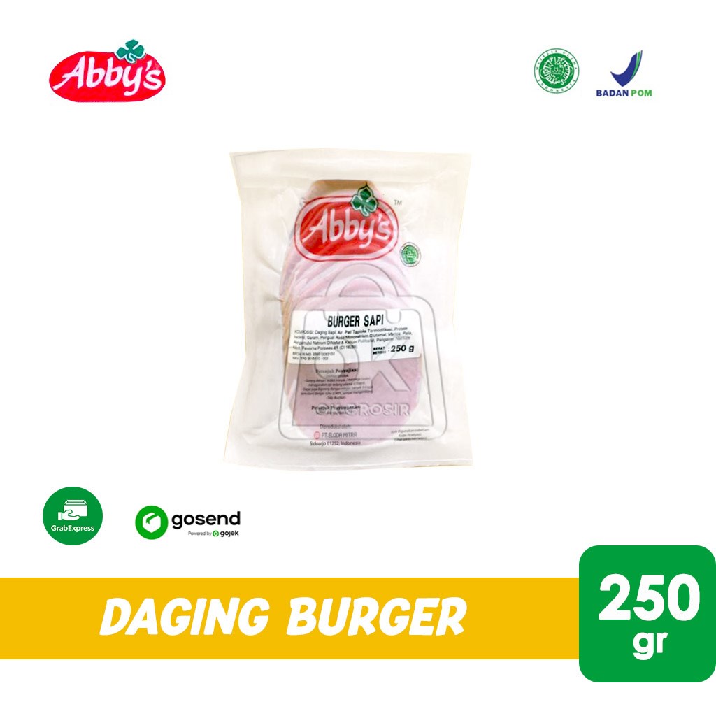 Jual Burger Sapi Abbys / Daging Burger Sapi 250gr (KHUSUS INSTANT ...