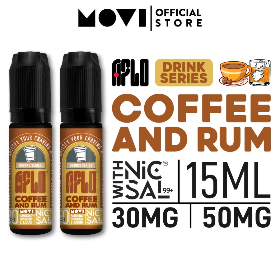 Jual AFLO COFFEE AND RUM SALTNIC 15ML 30MG 50MG LIQUID AFLO JOY ...