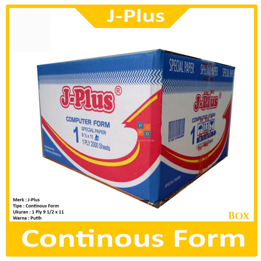 Jual J Plus - Continous Form 1 Ply 9 1/2 x 11 Hvs Kertas Komputer ...