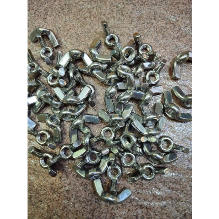 Jual MUR KUPU M5 Wing Nut STAINLESS (harga per biji) mur kuping mur ...