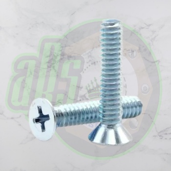 Jual Baut JF M6x20 Galvanis / Machine Screw M6 Kepala Obeng Rata (100pcs) | Shopee Indonesia