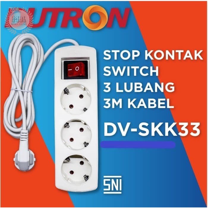 Jual STOP KONTAK + KABEL 3 Meter Colokan Listrik Terminal Kabel 3 Lubang OLS Stop kontak Kabel ...