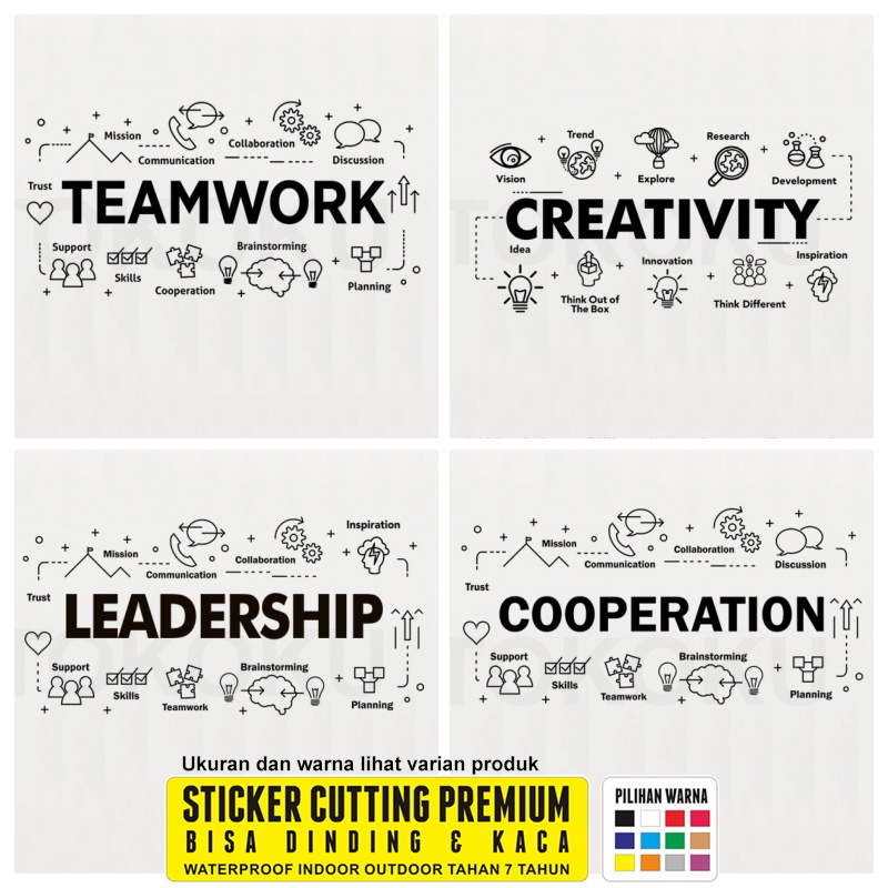 Jual Wall Stiker Dinding Tembok Kaca Motivasi Kerja Kantor Aesthetic ...