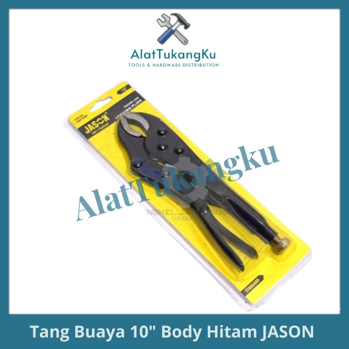 Jual Tang Buaya 10" Body Hitam / Tang Jepit 10 inch Model Bulat JASON ...