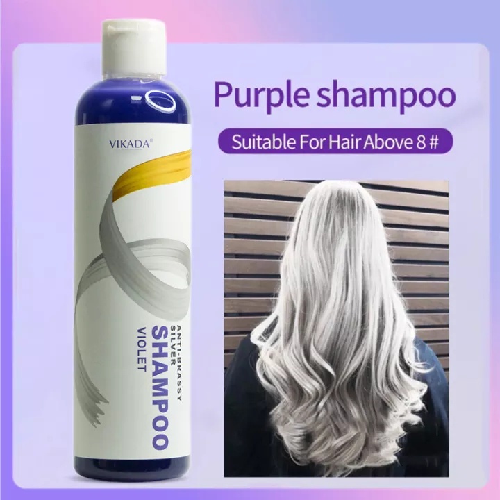 Jual VIKADA Purple Shampoo Hair Color Shampoo with Anti-Brass Remove ...
