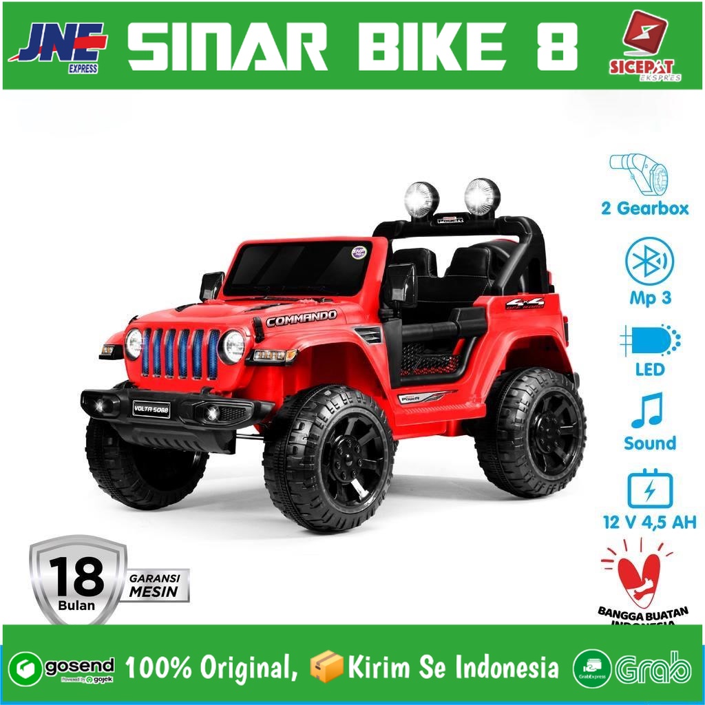 Jual Mobilan Aki Electric Car Commando - VOLTA 5088 | Shopee Indonesia