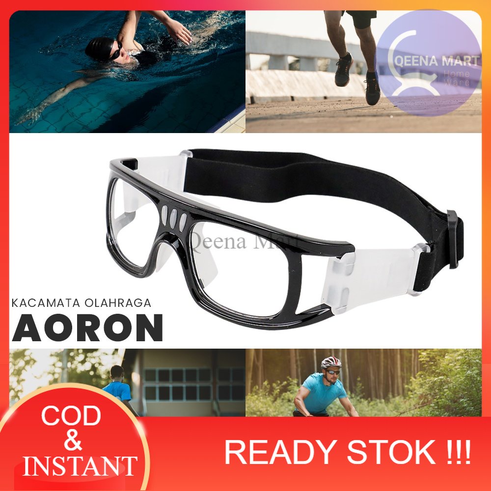 Jual Aoron Kacamata Olahraga Sport Frame Glasses - 9833 - Black ...